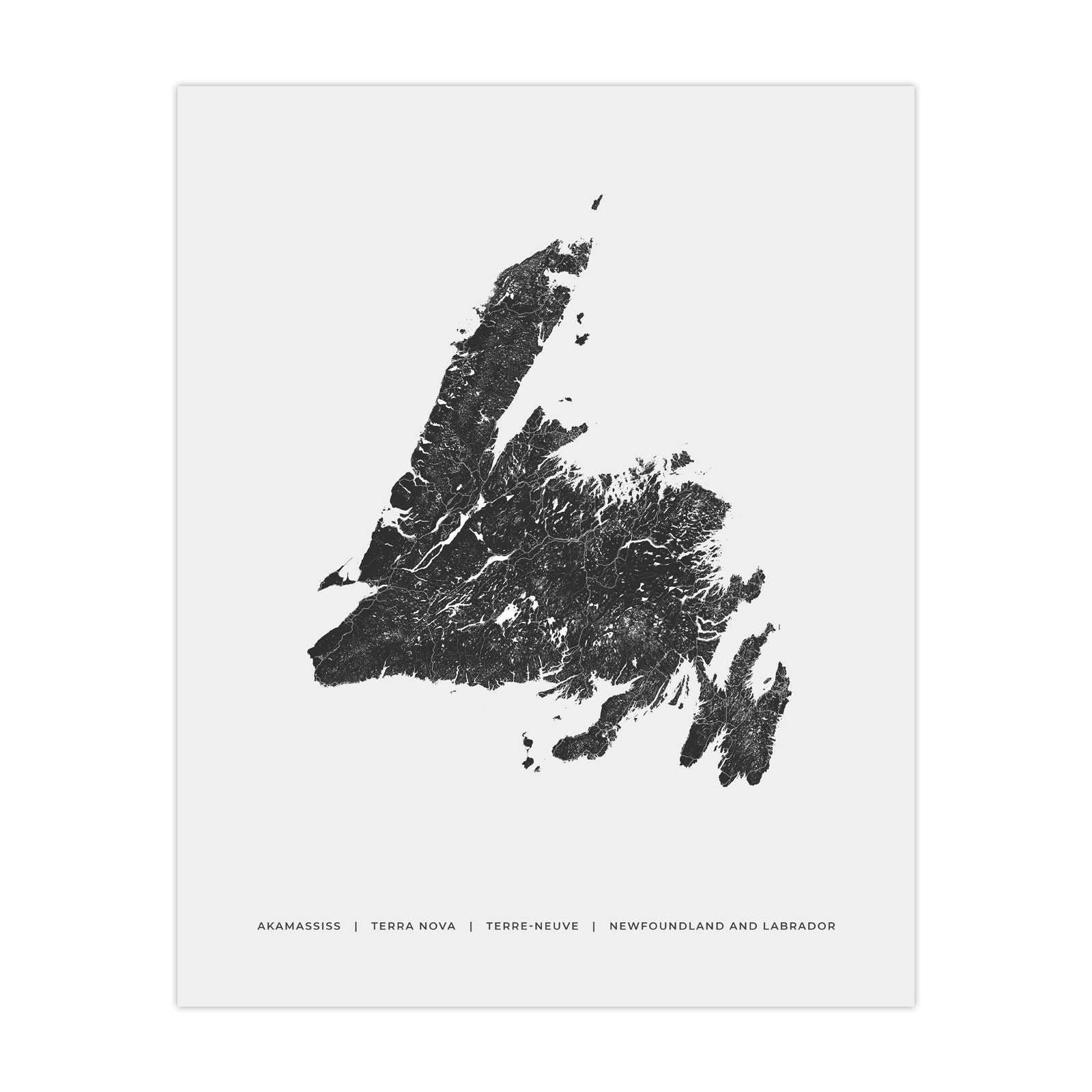 Newfoundland Heritage Map Print Map of Newfoundland | Etsy