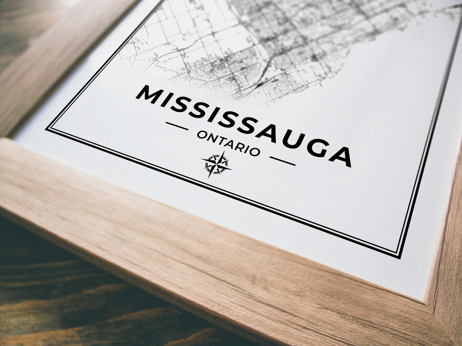 Mississauga Map Print Map of Mississauga Ontario Black & | Etsy