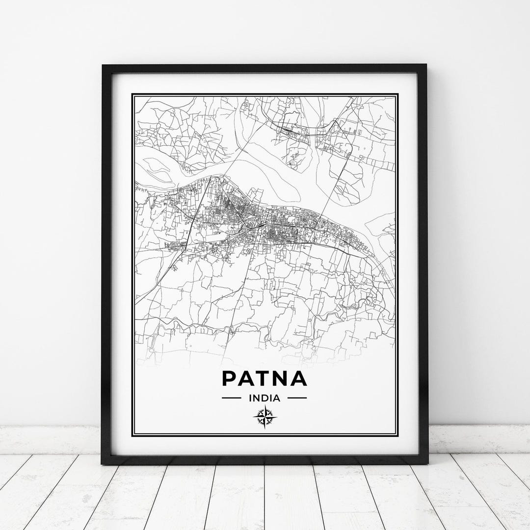 Patna Map Print | Map of Patna India | Digital Download - Etsy
