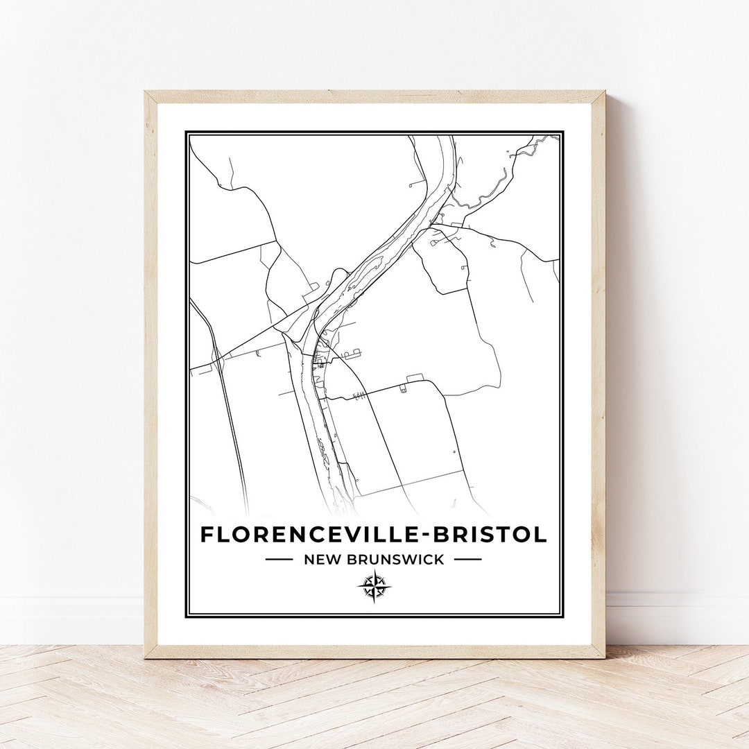 Florenceville-bristol Map Print | Map of Florenceville-bristol New ...
