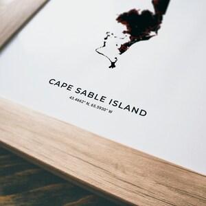 Cape Sable Island Lighthouse Print | Map of Cape Island Nova Scotia ...