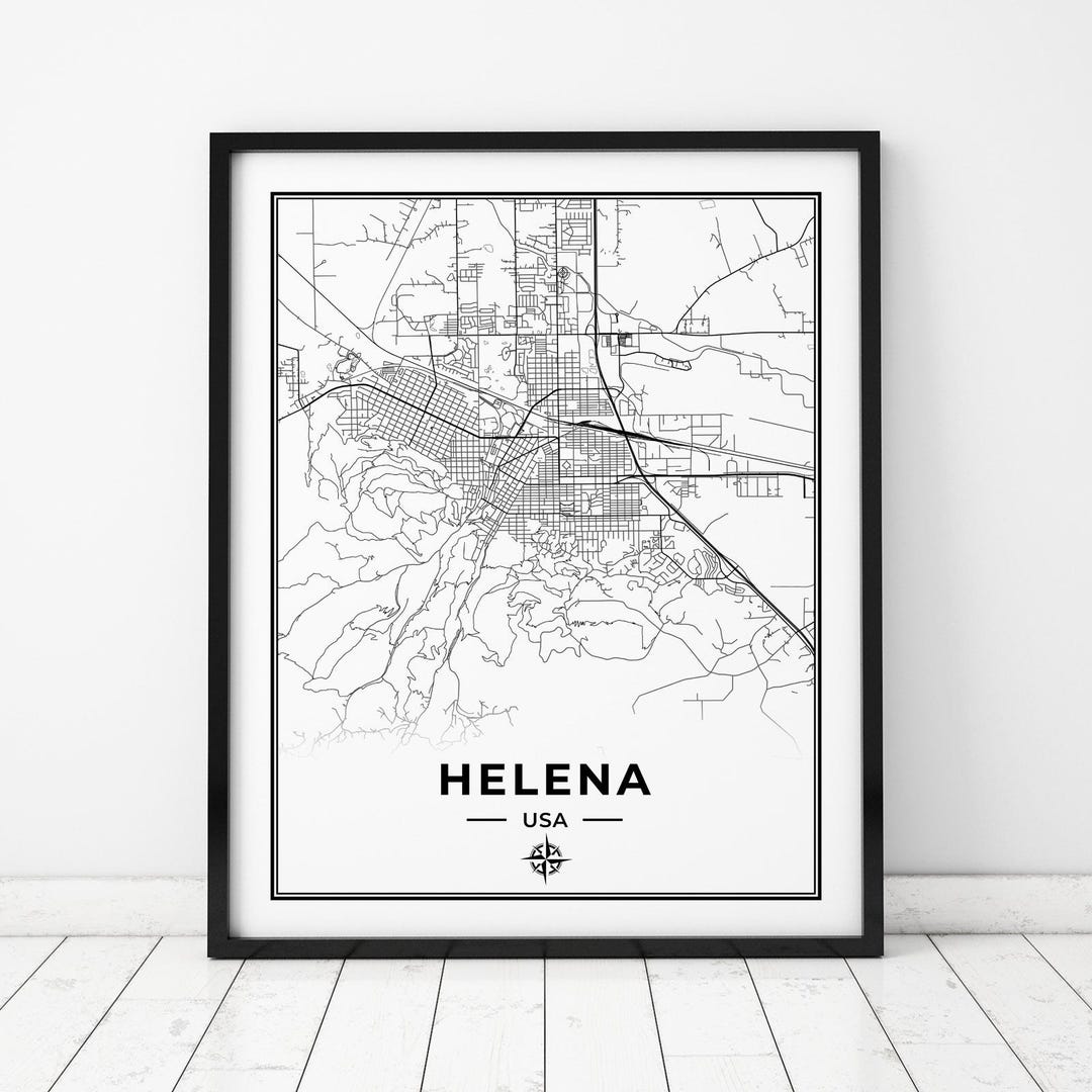 Helena Map Print | Map of Helena Montana | Digital Download - Etsy