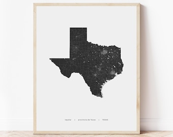 Texas Hydrological Map Poster - Etsy