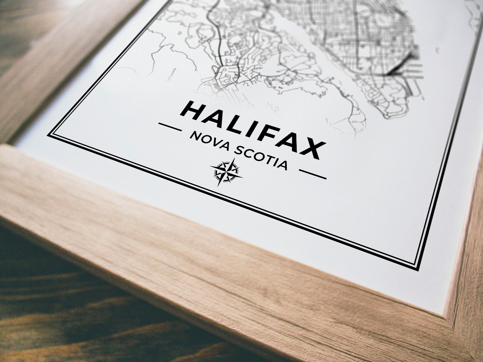 Halifax Map Print Map of Halifax Nova Scotia Black & White - Etsy Canada