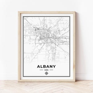 Albany Georgia Map Print | Map of Albany Georgia | Digital Download - Etsy
