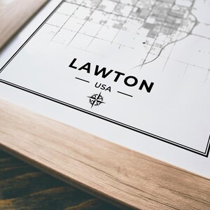 Lawton Map Print | Map of Lawton Oklahoma | Digital Download - Etsy