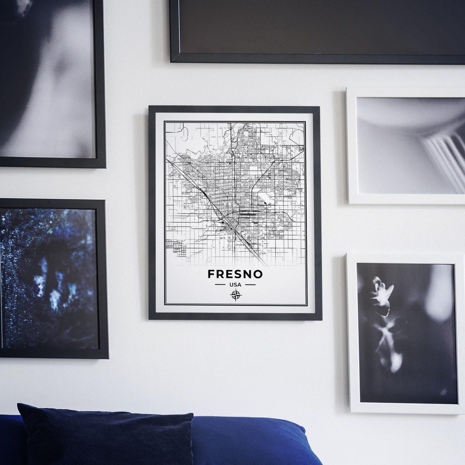 Fresno Map Print | Map of Fresno California | Digital Download - Etsy