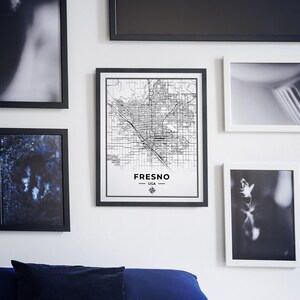 Fresno Map Print | Map of Fresno California | Digital Download - Etsy