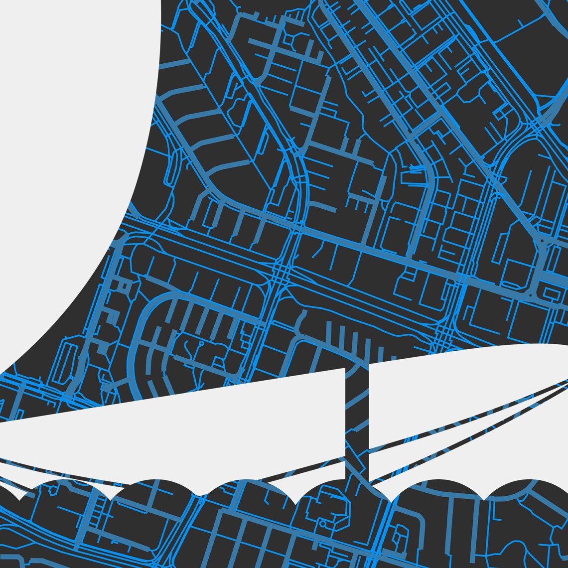 Reykjavik Viking Longship Map Print | Map of Reykjavik Iceland ...