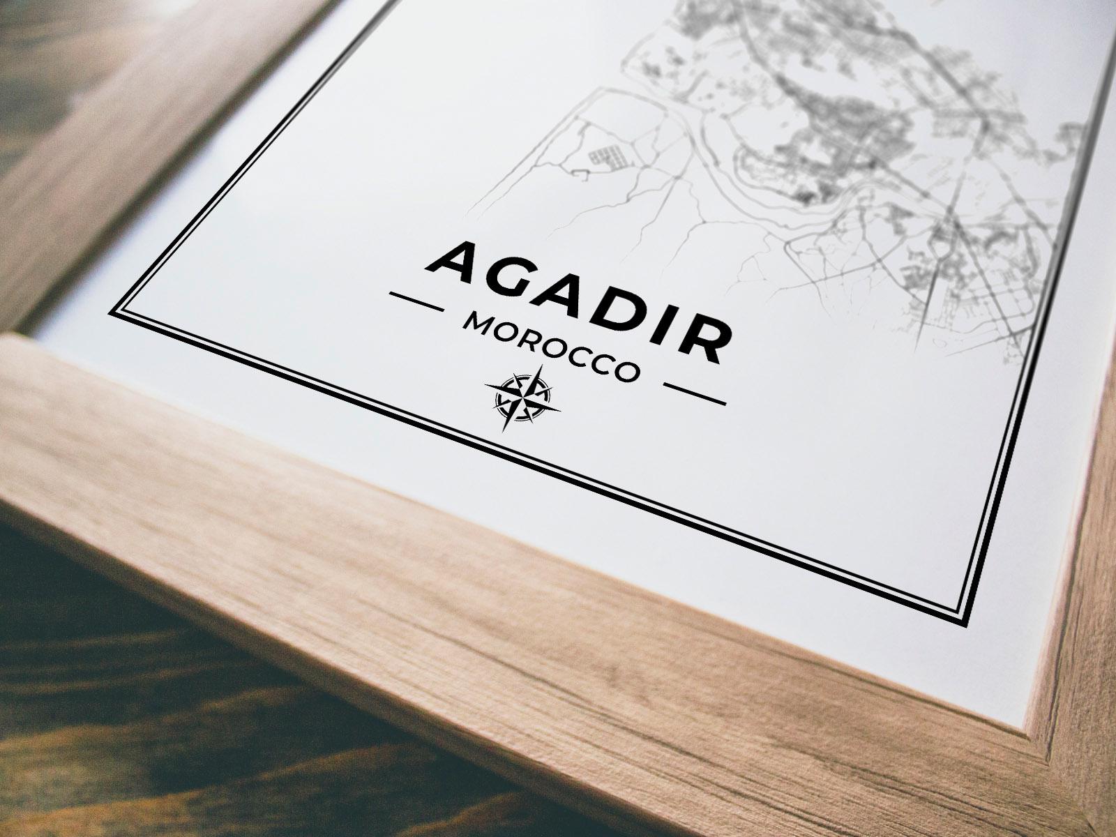 Agadir Map Print | Map of Agadir Morocco | Digital Download - Etsy