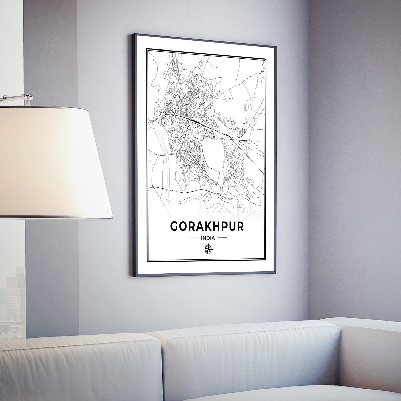Gorakhpur Map Print | Map of Gorakhpur India | Digital Download - Etsy