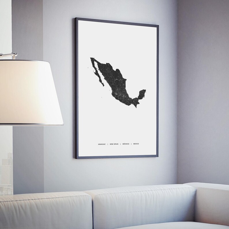 Mexico Map Print | Map of Mexico | Digital Download - Etsy
