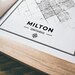 Milton Map Print | Map of Milton Ontario | Black & White | Digital ...