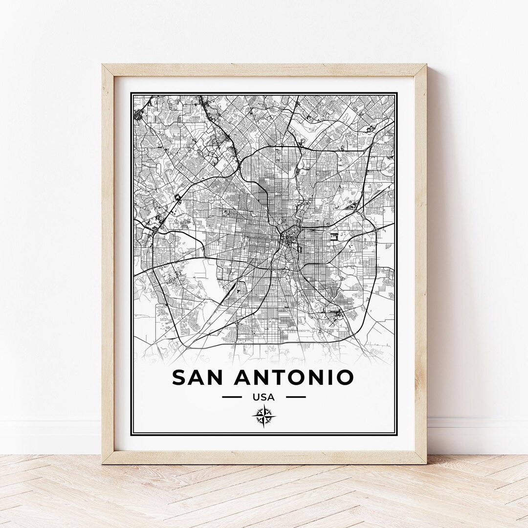 Mapa de San Antonio Imprimir Mapa de San Antonio Texas Download Digital ...