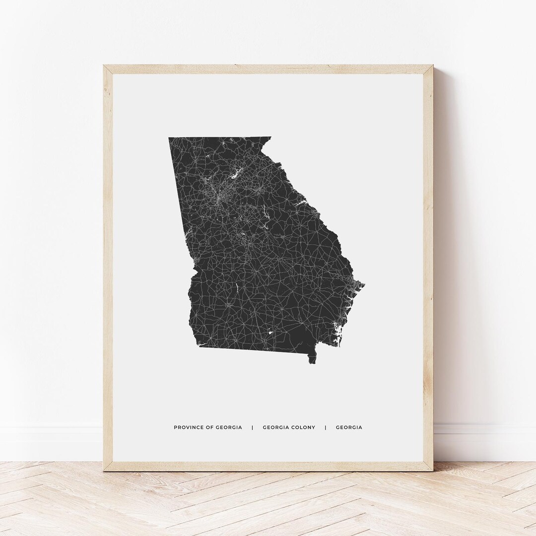 Georgia Map Print | Map of Georgia | Digital Download - Etsy