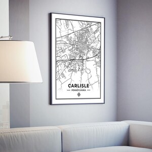 Carlisle Map Print | Map of Carlisle Pennsylvania | Digital Download - Etsy