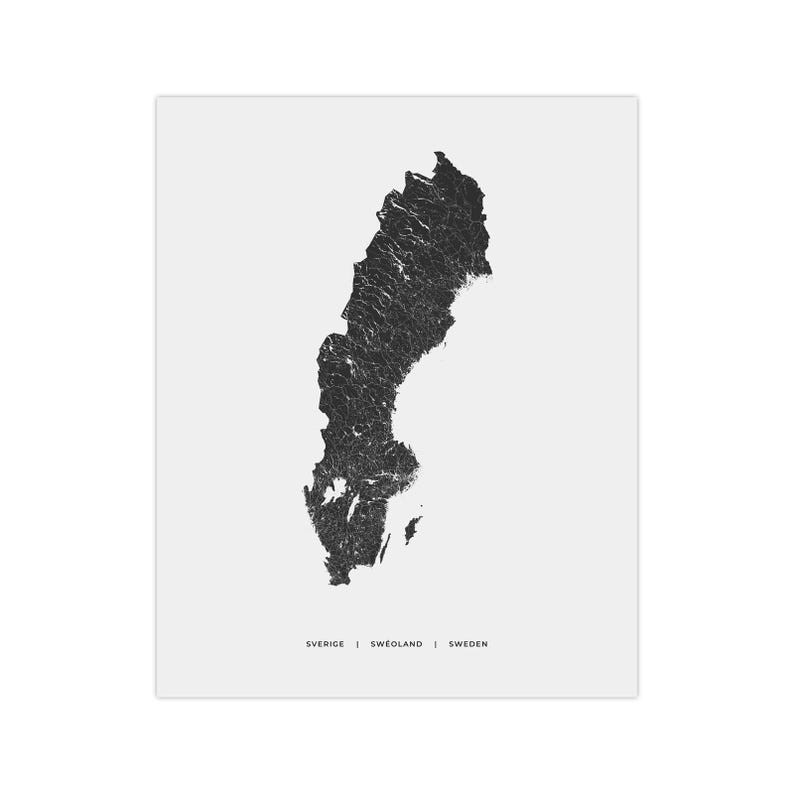 Sweden Map Print | Map of Sweden | Digital Download - Etsy