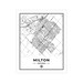 Milton Map Print | Map of Milton Ontario | Black & White | Digital ...