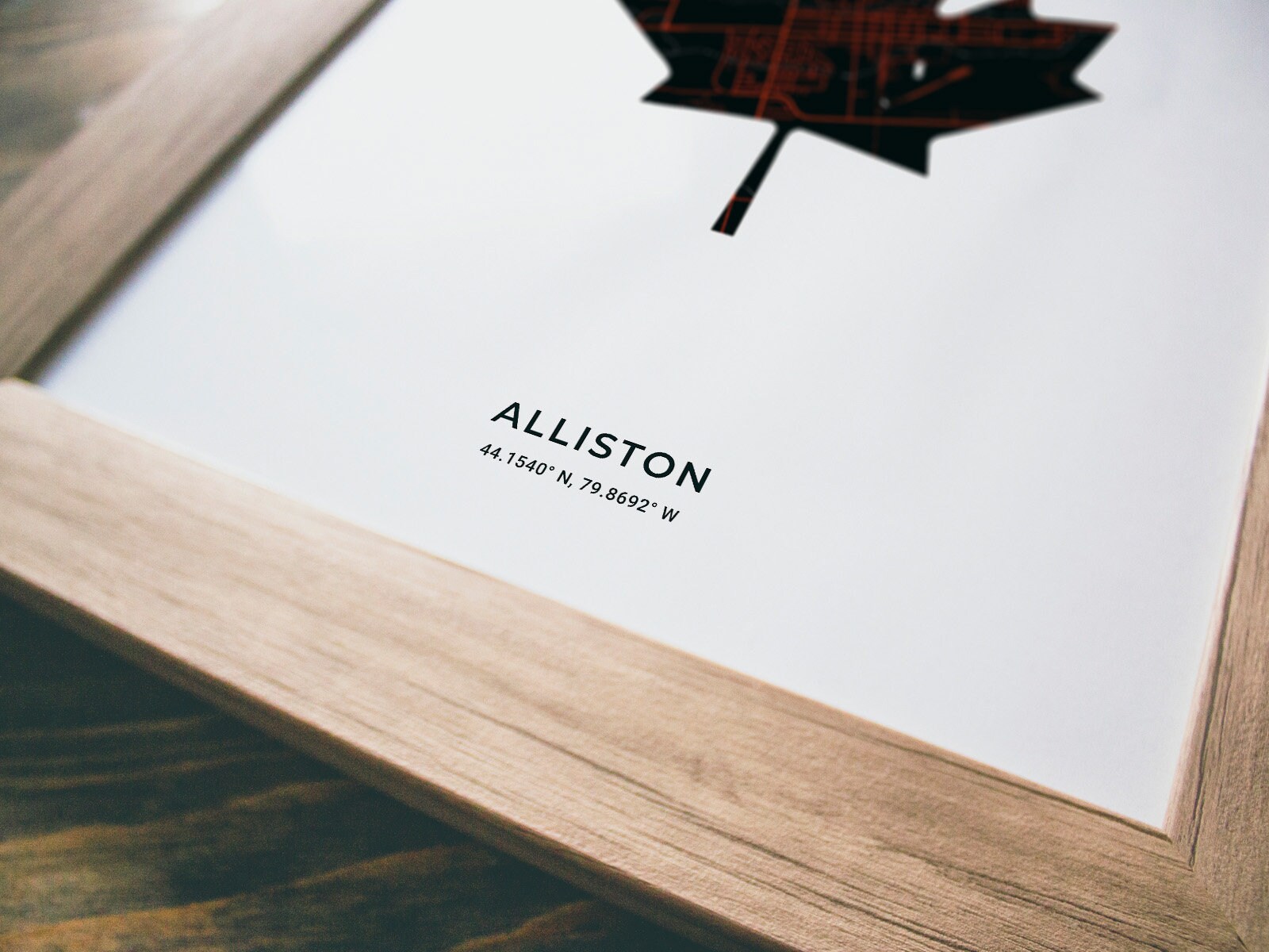 Home Décor Home & Living Map of Alliston Ontario Alliston Maple Leaf ...