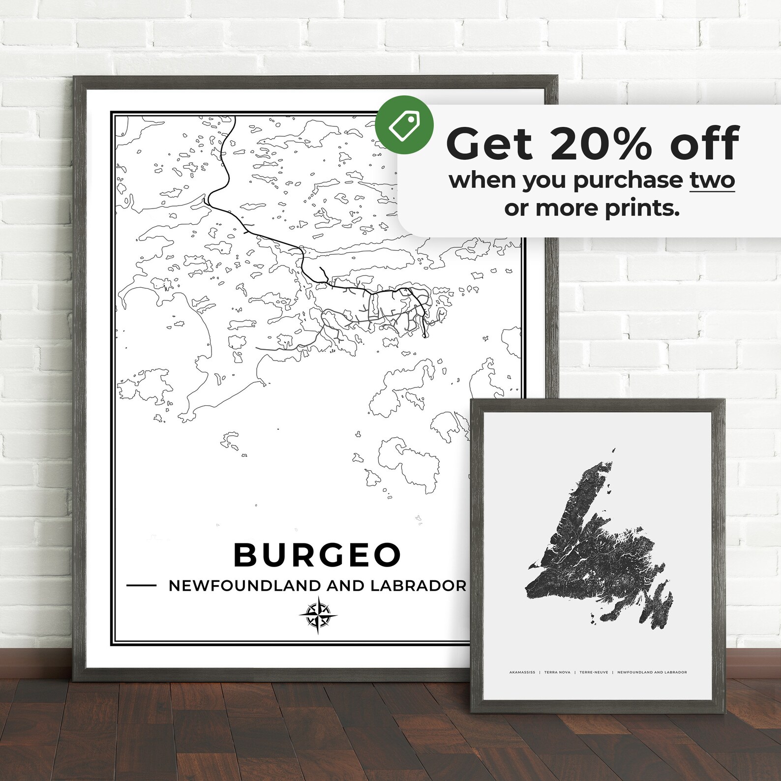 Burgeo Map Print | Map of Burgeo Newfoundland | Black & White | Digital ...