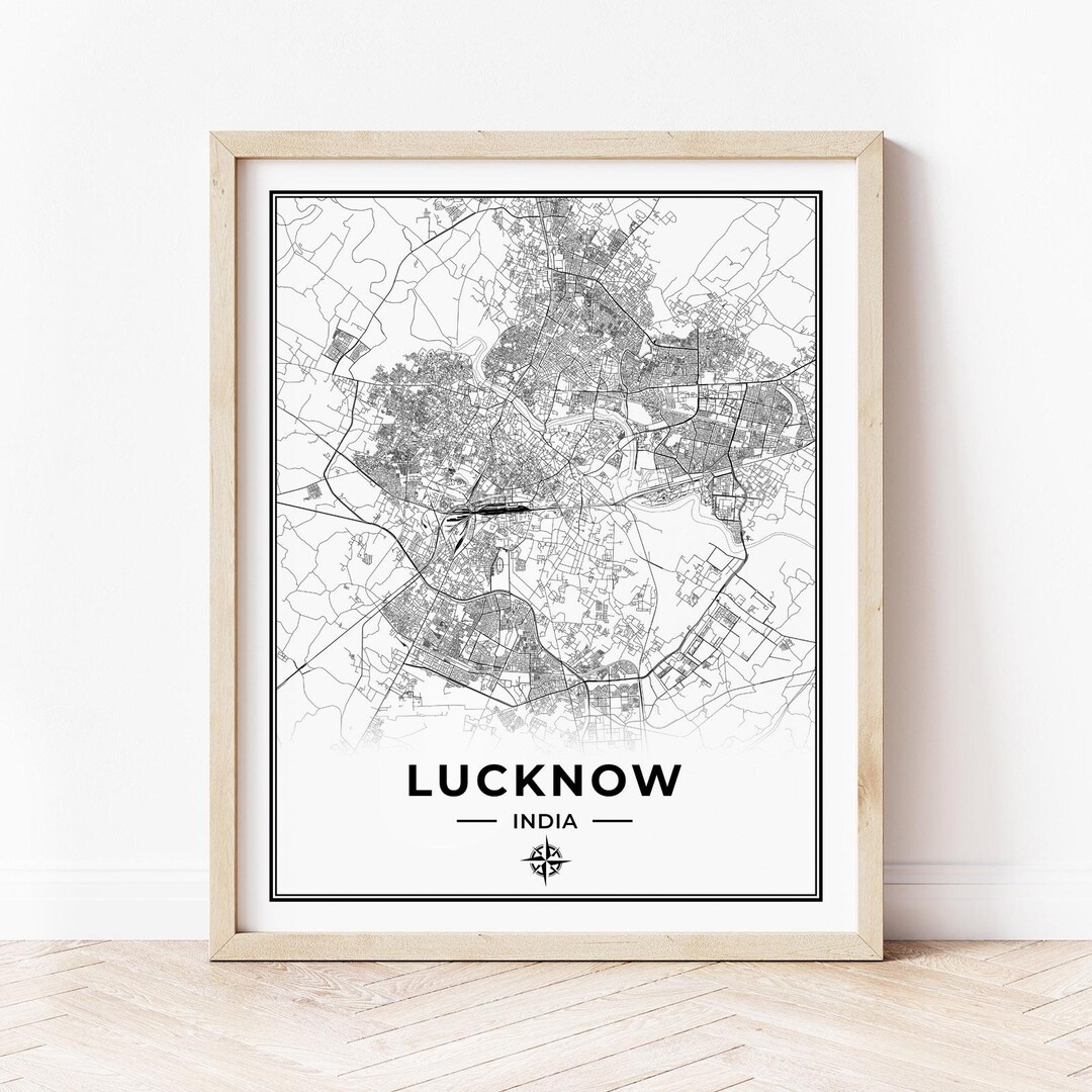 Lucknow Map Print | Map of Lucknow India | Digital Download - Etsy