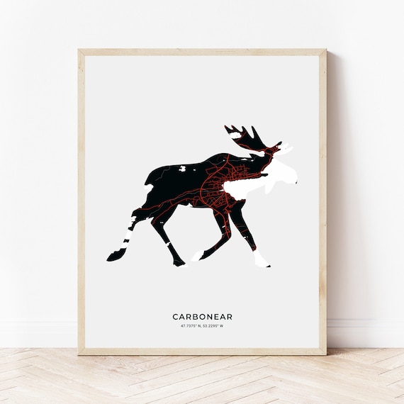 Home Décor Wall Hangings Map of Carbonear Newfoundland Carbonear ...