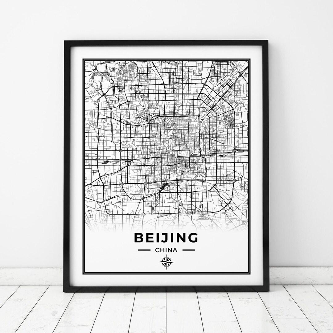 Beijing Map Print | Map of Beijing China | Digital Download - Etsy