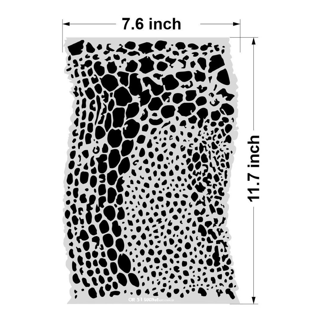 Awesome Warts Brand New Stencil Reptile Skin Texture Reusable Washable ...