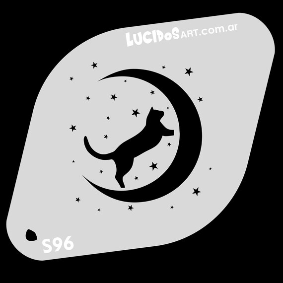 Cat Moon Star Brand New Stencil Template Plantilla Reusable | Etsy
