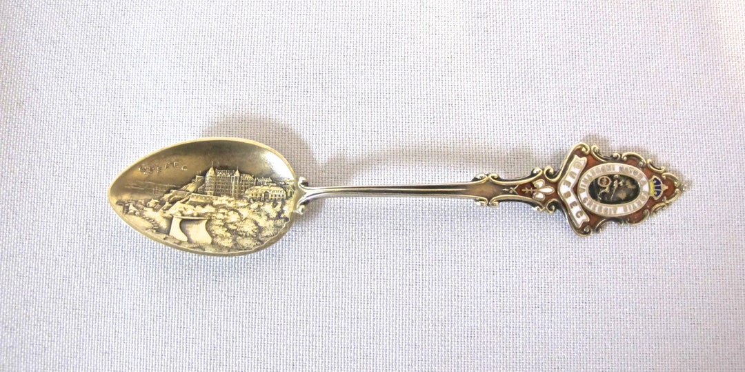Wonderful Quebec Canada Seifert Sterling Silver and Enamel Souvenir ...
