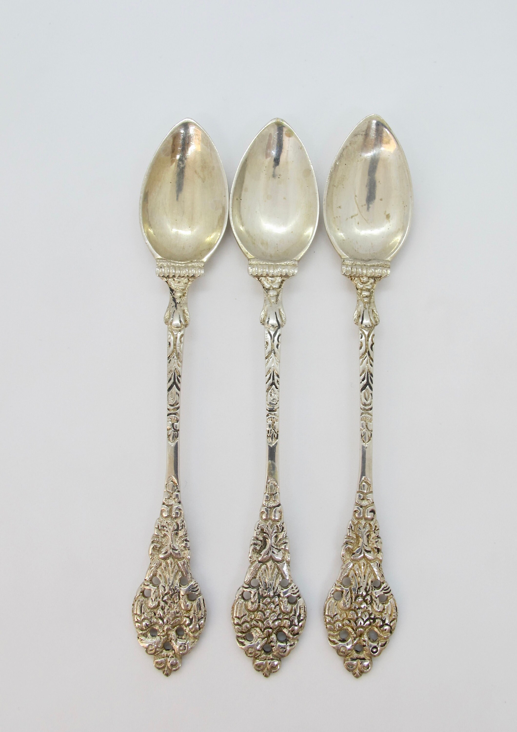 800 Silver Set of 3 Spoons Double Head Eagle on Handle - Etsy