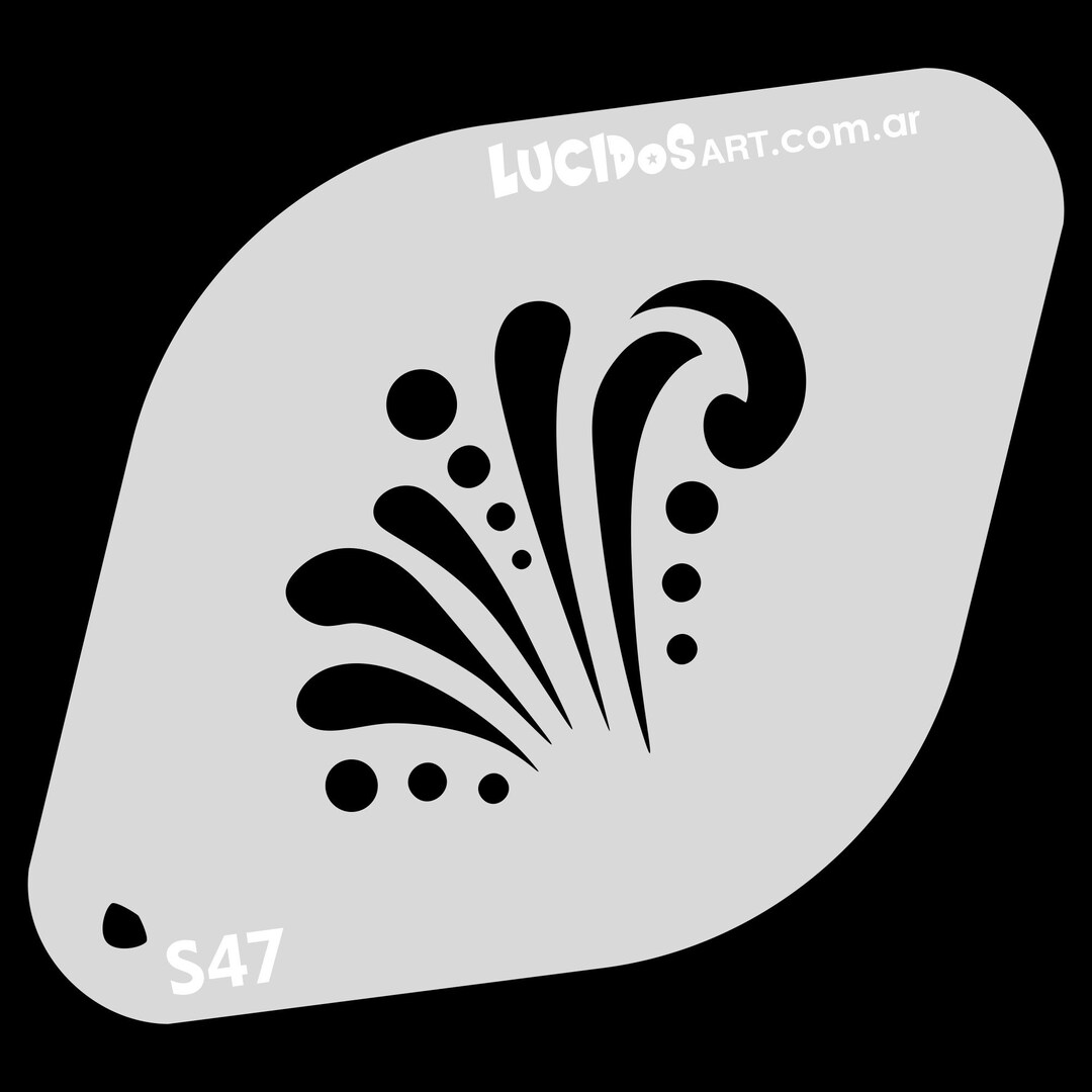 Forehead Decoration Pattern Brand New Stencil Template, Plantilla ...