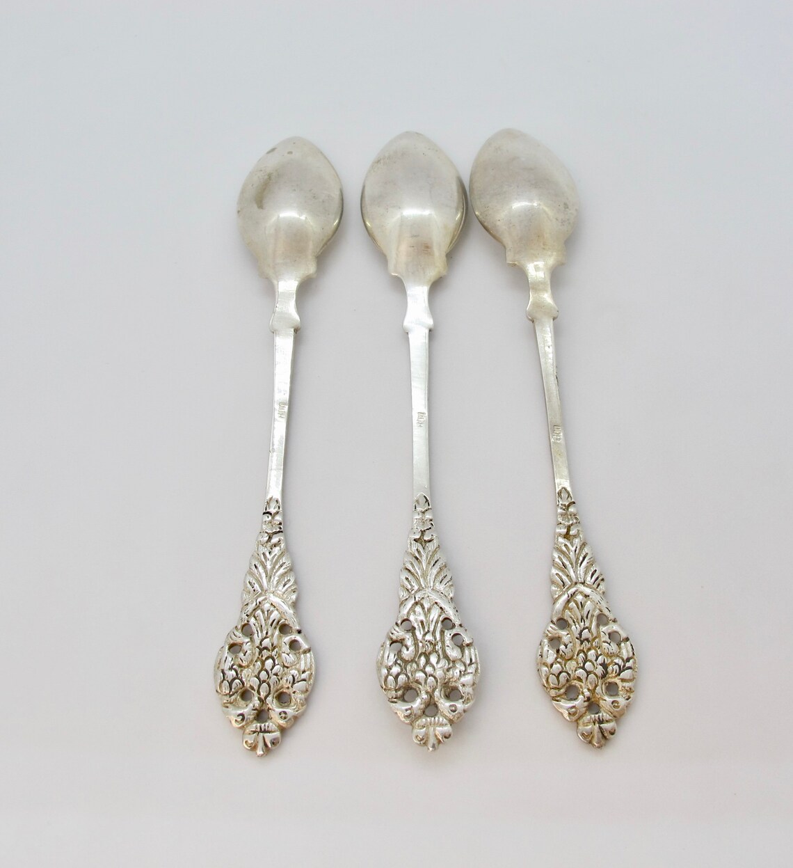 800 Silver Set of 3 Spoons Double Head Eagle on Handle - Etsy