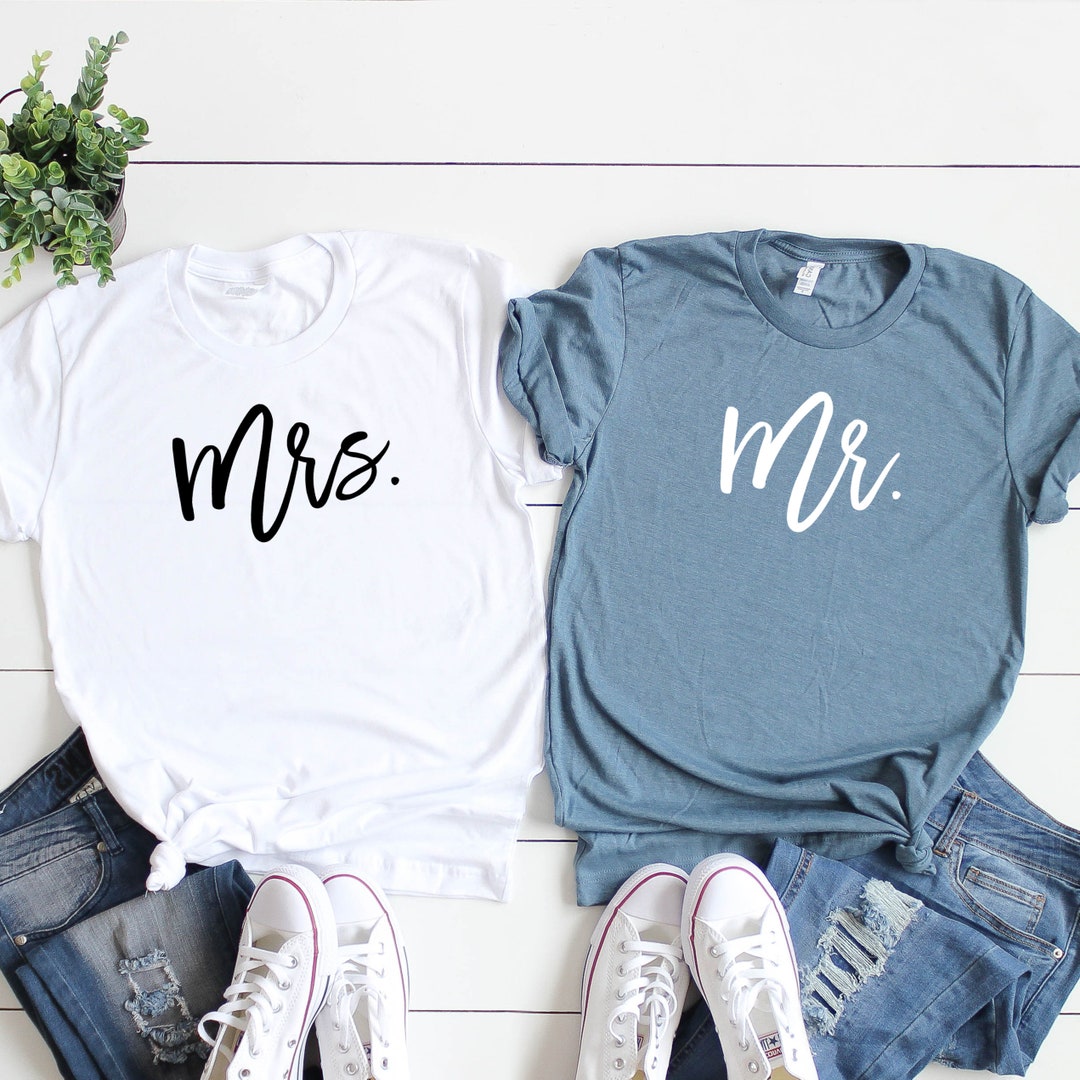 Mr and Mrs Shirt Set Mrs Mr Shirts Wife and Hubs His and - Etsy