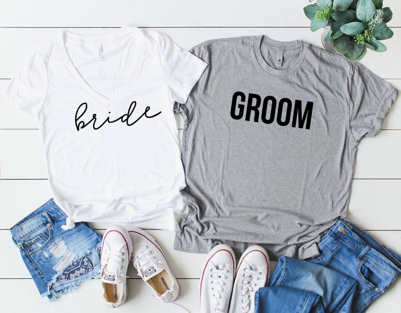 Bride and Groom Shirts. Bride Groom Shirt Set. Wedding Shirts. - Etsy