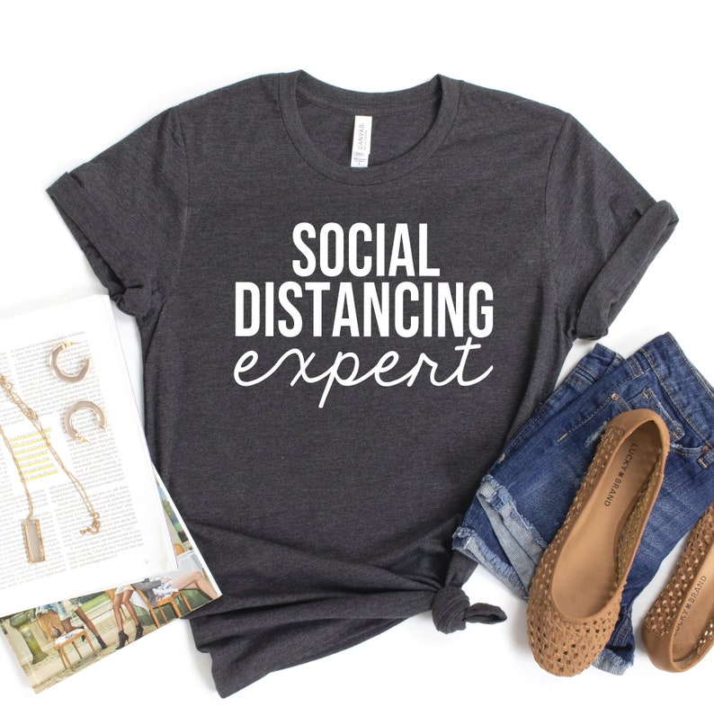 Social Distancing Expert Shirt Introvert Social Distancing | Etsy