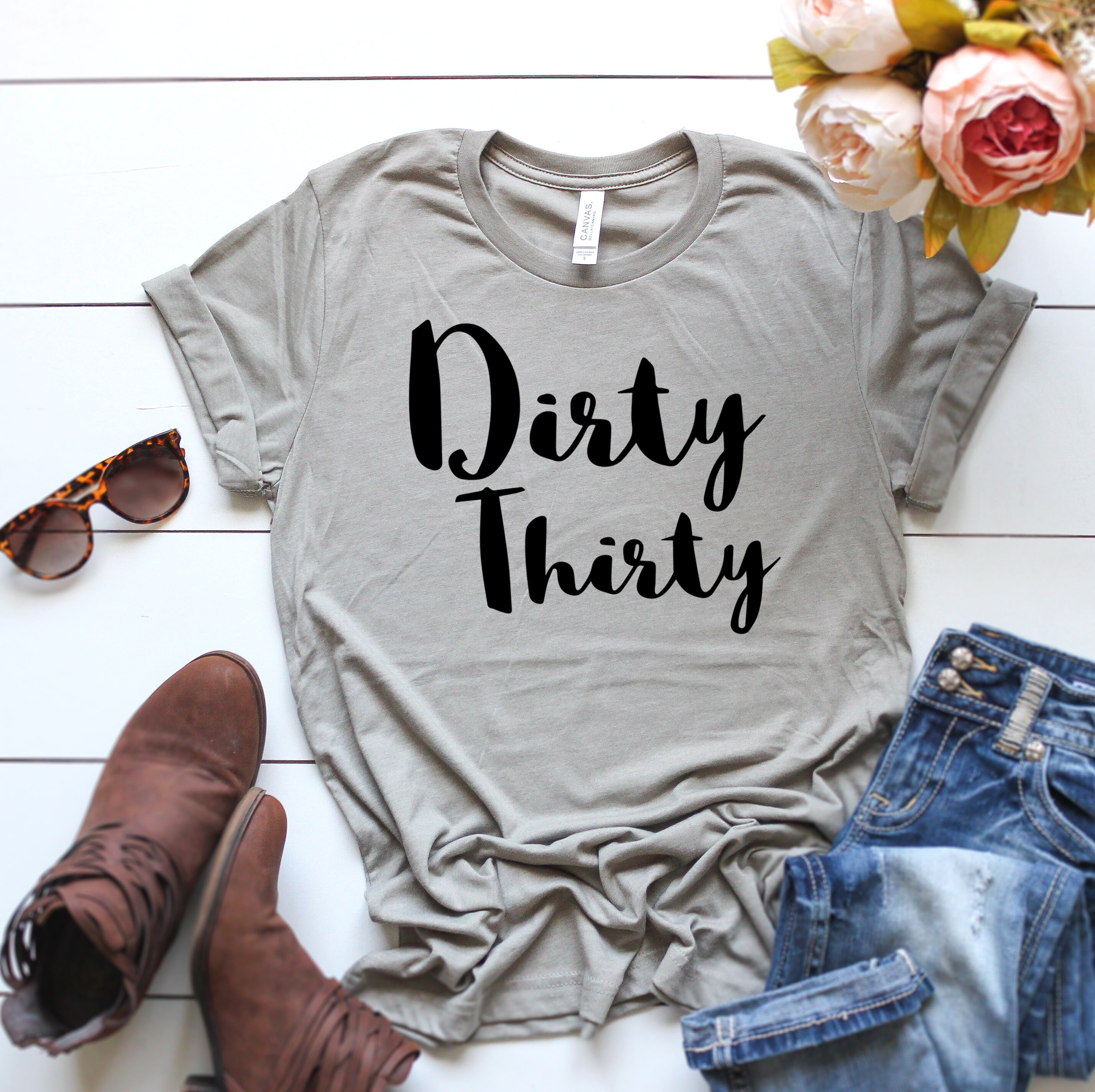 30th Birthday Shirt Dirty Thirty Shirt Birthday Gift For | Etsy