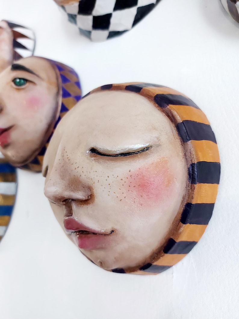 Decorative Art Mask in Papier-mâché and Woodclay, SEMPLICEMENTE ...