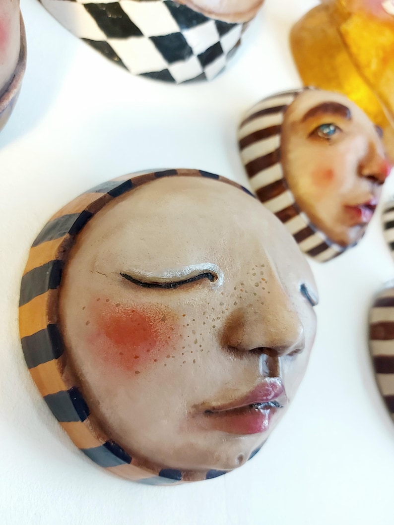 Decorative Art Mask in Papier-mâché and Woodclay, SEMPLICEMENTE ...