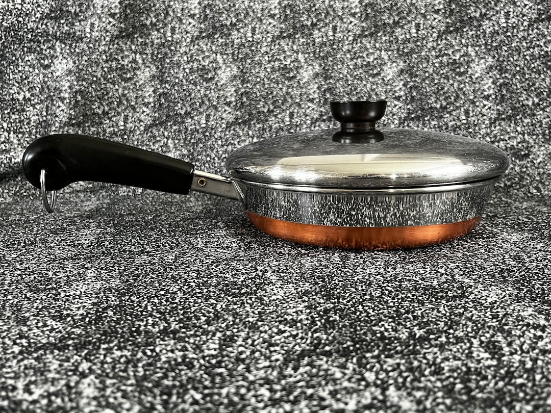 Vintage 8 Inch Revere Ware Copper Bottom Fry Pan With Lid - Etsy