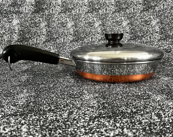 Vintage 8 Inch Revere Ware Copper Bottom Fry Pan With Lid - Etsy