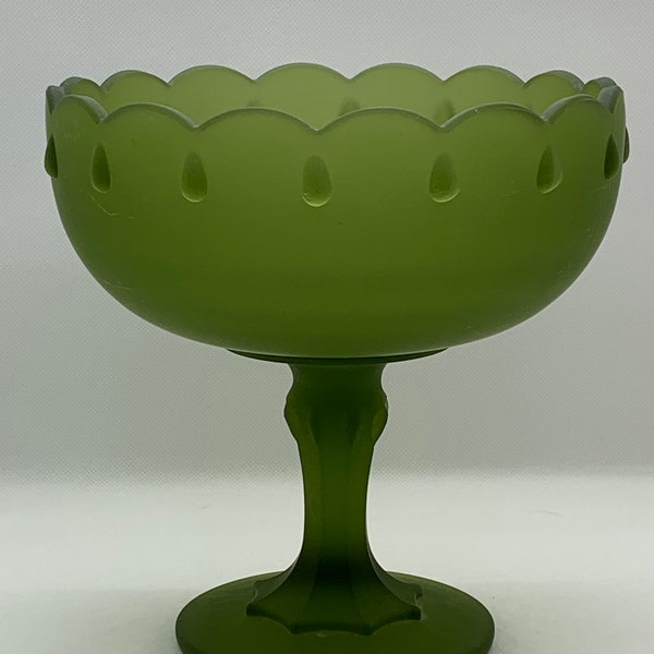 Green Glass Compote - Etsy