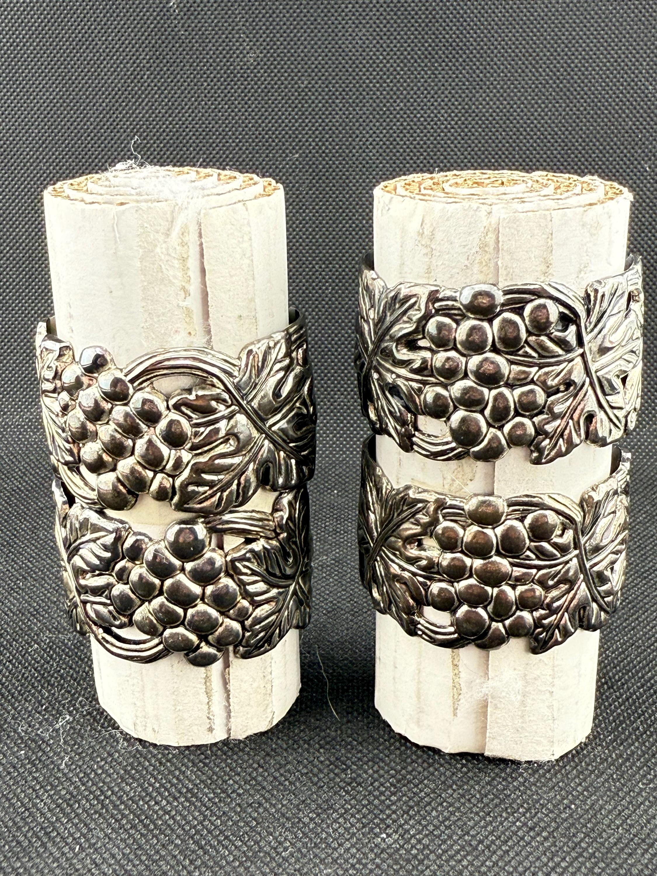 Vintage Godinger Grape Vine Napkin Rings Set of 4 - Etsy