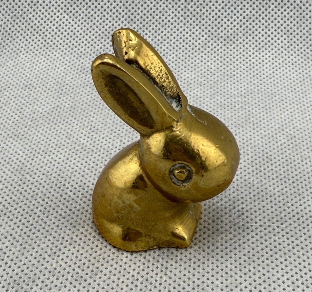 Vintage Small but Mighty Brass Bunny Rabbit - Etsy