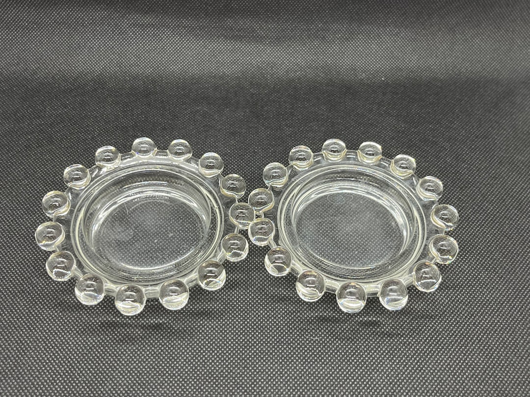 Vintage Coasters by Imperial Glass, Pattern is Candlewick Clear, Small ...