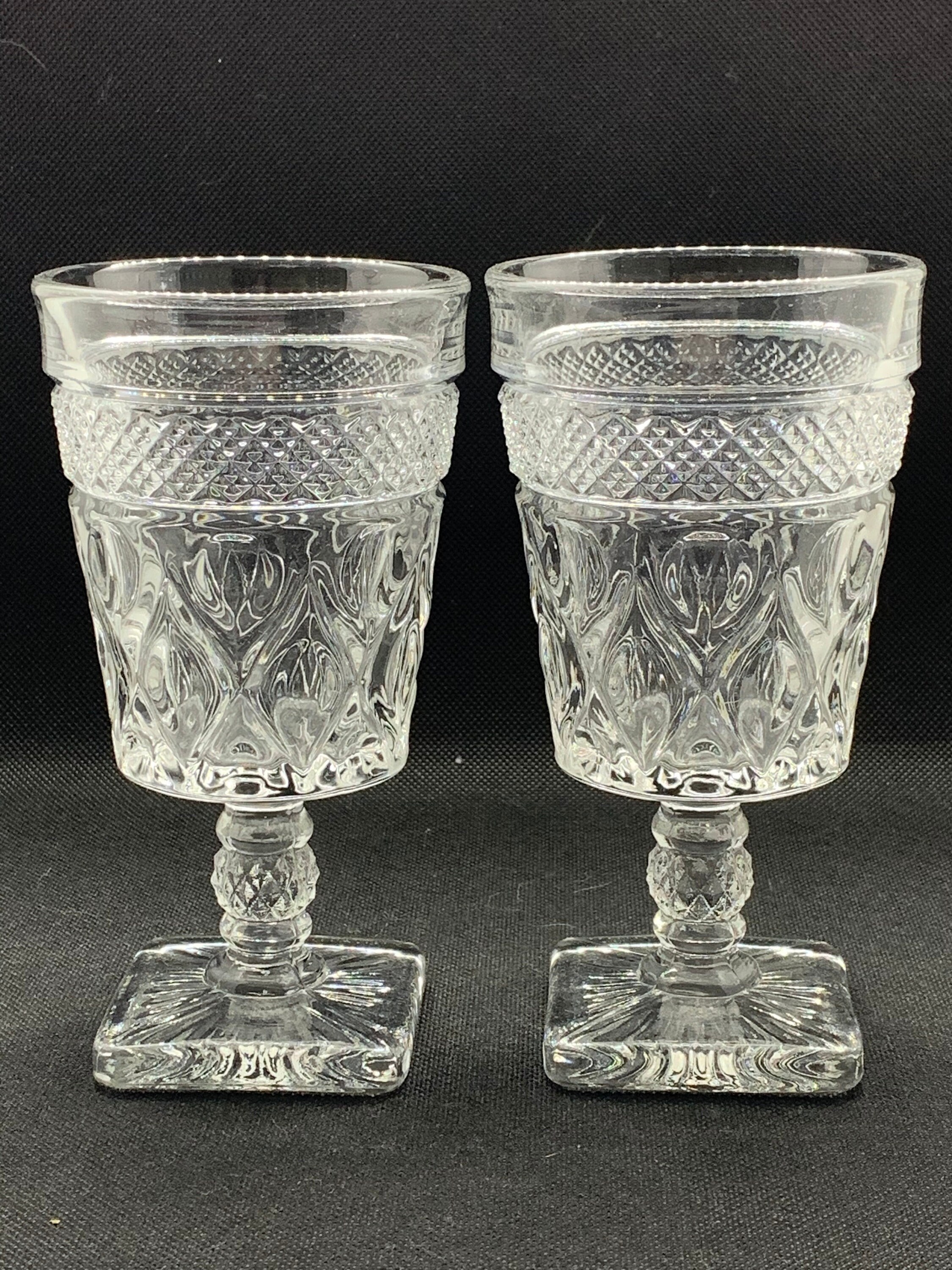 Cape Cod Pressed Glassware Imperial Glass set of 2 glasses | Etsy