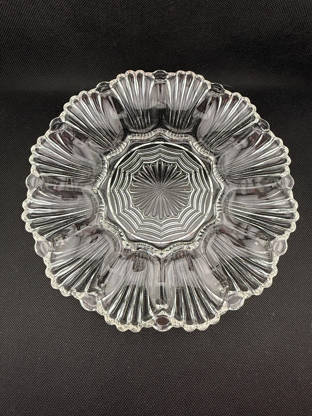 Vintage Anchor Hocking Scalloped Shell Deviled Eggs Glass Egg Plate - Etsy
