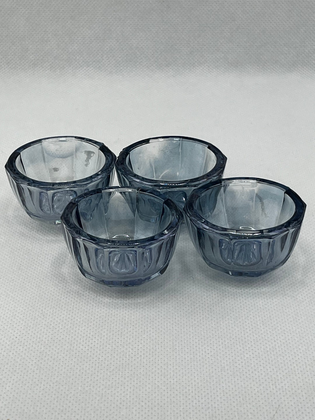 Vintage Blue Salt Cellars Set of 4 - Etsy