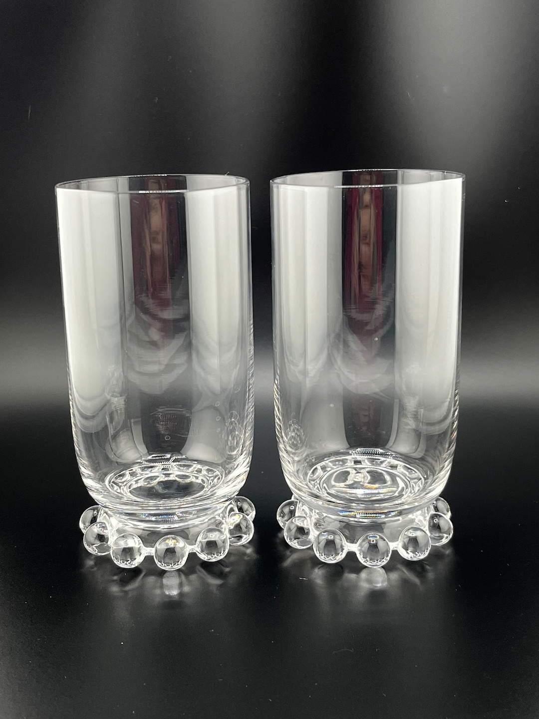 Vintage Candlewick by Imperial Glass Clear Water Glass Tumbler Beaded ...