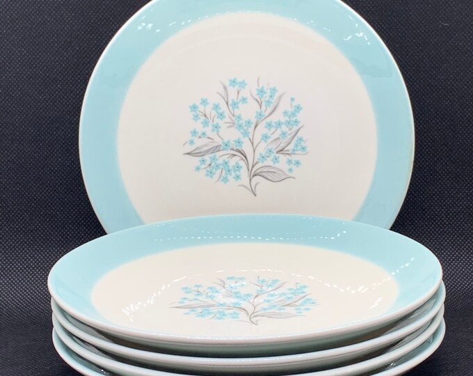 Sevron Dinnerware Blue Lace Pattern Turquoise Aqua Homer Laughlin Bread ...